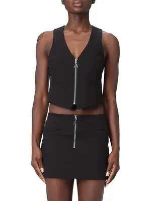 Patrizia Pepe Sleeveless Zip-up Waistcoat - Black