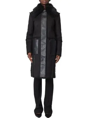 Patrizia Pepe Fur Coat - Black