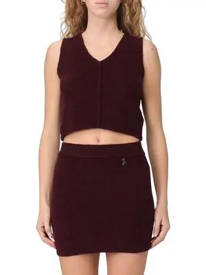 Patrizia Pepe Sleeveless Waistcoat - Burgundy