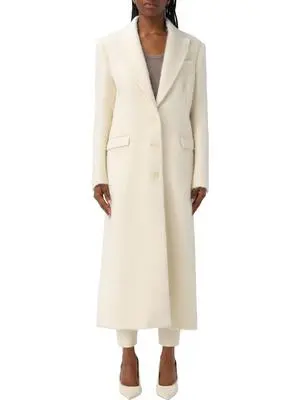 Patrizia Pepe Long Overcoat - Natural