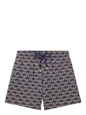 Vilebrequin Moorise Straight-leg Mid-length Printed Recycled Swim Shorts - Blue