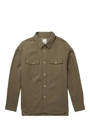Visvim Lumber Wool And Linen-blend Shirt - Green
