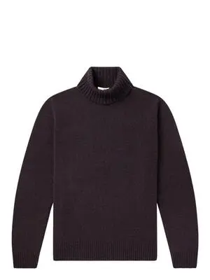 DE PETRILLO Wool And Cashmere-blend Rollneck Sweater - Burgundy