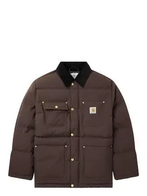Carhartt Work In Progress Rayler Corduroy-trimmed Padded Quilted Shell Jacket - Brown