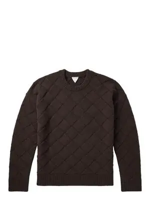 Bottega Veneta Intrecciato Wool-blend Sweater - Brown