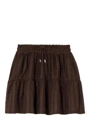 Melissa Odabash Dune Open-knit Mini Skirt - Brown