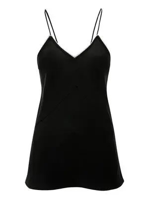 Victoria Beckham Lace Detail Cami Top - Black