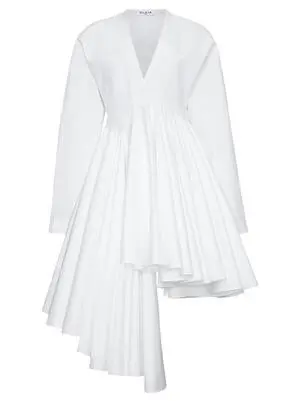 Alaïa Asymmetric Belted Dress - White