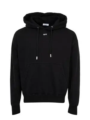 Off-White Arrow Embroidered Skate Hoodie - Black