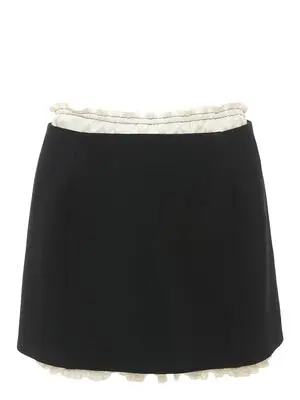 Victoria Beckham Ruched Mini Skirt - Black