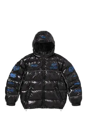 Supreme X Fox Racing Shiny Down Puffer Jacket - Black