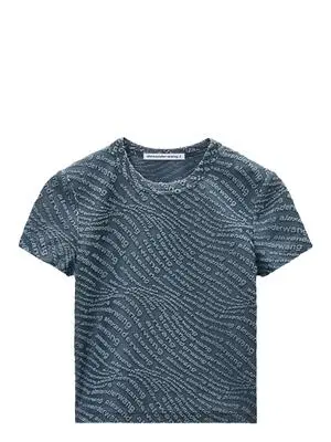 Alexander Wang Jacquard Logo Baby Tee - Blue
