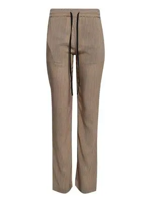 Victoria Beckham Pleat Detail Trouser - Brown