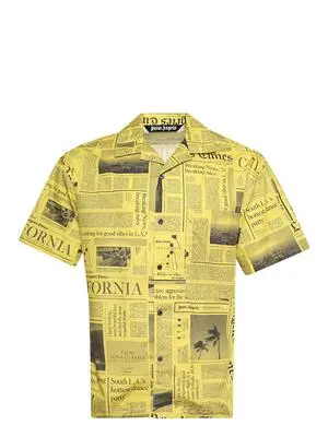 Palm Angels X La Times News Shirt - Yellow
