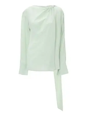 Victoria Beckham Twist Detail Scarf Top - Green