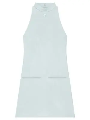 COURREGES Heritage Crepe A-line Dress - Blue