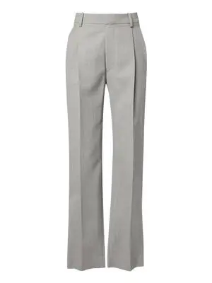 Victoria Beckham Drop-waist Straight Leg Trousers - Grey