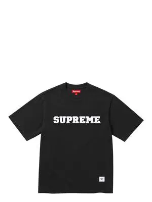 Supreme Collegiate Appliqué Short-sleeve Top - Black