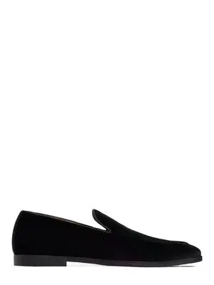 12 STOREEZ Velvet Loafers - Black