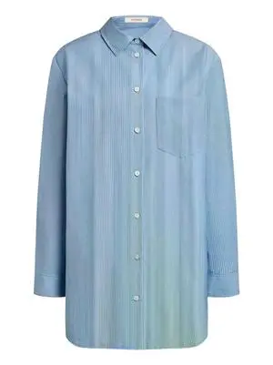12 STOREEZ Striped Shirt - Blue