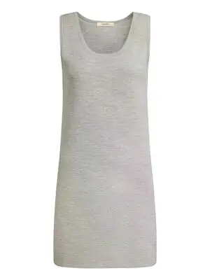 12 STOREEZ Sleeveless Scoop Neck Dress - Grey