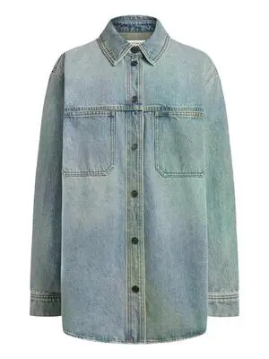 12 STOREEZ Denim Shirt - Blue