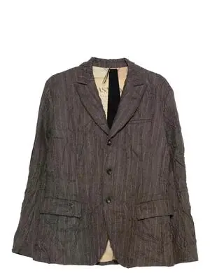 Masnada Pin-striped Blazer - Brown