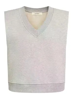 12 STOREEZ V-neck Cotton-blend Vest - Grey