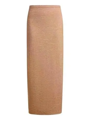 12 STOREEZ Merino-linen Knit Skirt - Neutrals