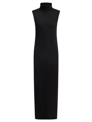 12 STOREEZ Roll-neck Maxi Dress - Black