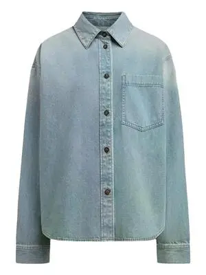 12 STOREEZ Denim Shirt - Blue
