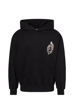 ANTI SOCIAL SOCIAL CLUB Studded Koi Graphic-print Cotton-jersey Hoody - Black