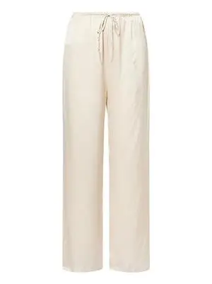 Dissh Percy Wide-leg Silk Trousers - Sandstone