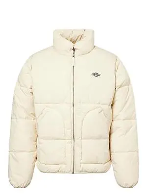 Dickies Logo-embroidered Puffer Jacket - Wood Ash