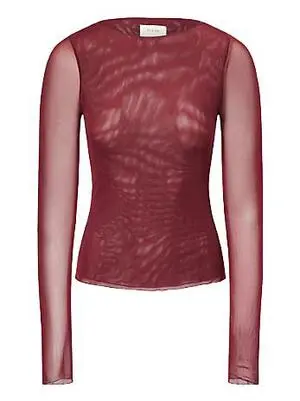 Dissh Nyra Long-sleeves Stretch-woven Top - Wine