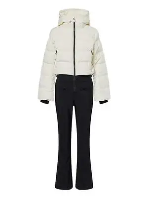 Perfect Moment Polar Flared-leg Down Ski Suit - Black/white