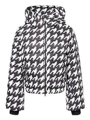 Perfect Moment Polar Flare Shell-down Ski Jacket - B&w Houndstooth
