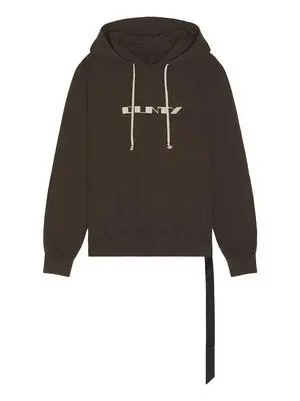 Rick Owens Oversized Hoodie In Scab - Dark Dust & Pearl