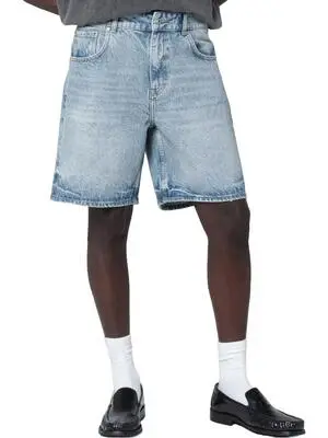 REPRESENT Light Wash Denim Bermuda Shorts - Blue