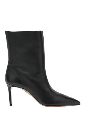 AQUAZZURA Leather Ankle Boots - Black