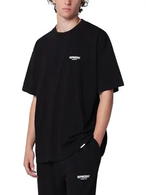 REPRESENT Cotton T-shirt With Logo - Black