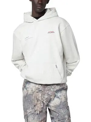 REPRESENT Cotton Hoodie With Logo Detail - White
