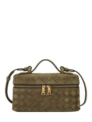 BOTTEGA  VENETA Bottega Veneta Vanity Case Mud Suede Bag Beige