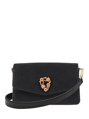 ASPINAL OF LONDON Eliza Velvet Clutch Bag - Black