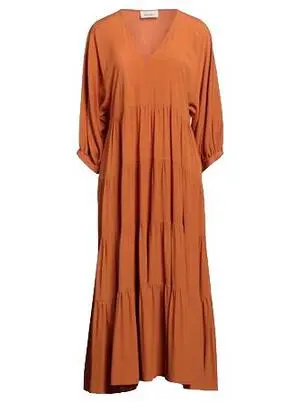 MEIMEIJ Midi Flared Dress - Orange