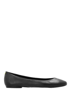 LANVIN Leather Ballerina Flats - Black