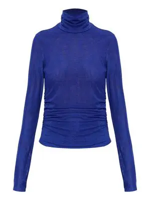 Remain Birger Christensen Fitted Turtleneck Top - Blue