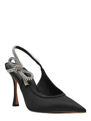 Pink Steve Madden Bri Rhinestone Slingback Pumps - Black