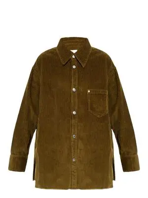 Ami Corduroy Oversized Shirt - Green