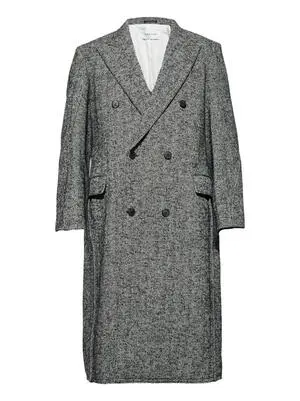 LANVIN Herringbone Pattern Coat - Grey